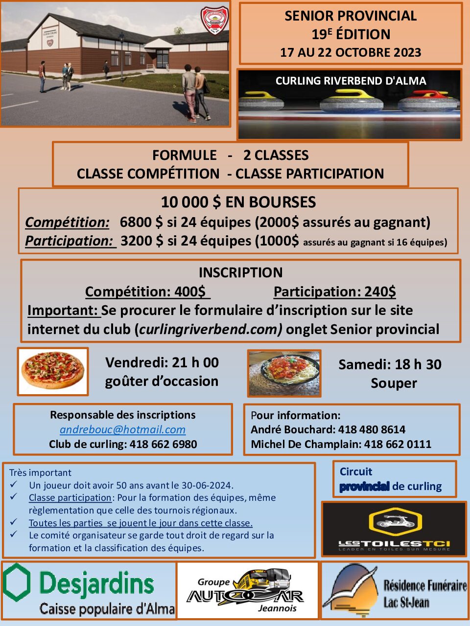 Affiche Alma Senior | Curling Québec