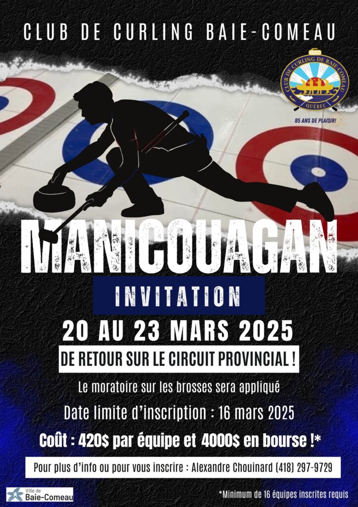 Affiche Manicouagan Invitation | Curling Québec